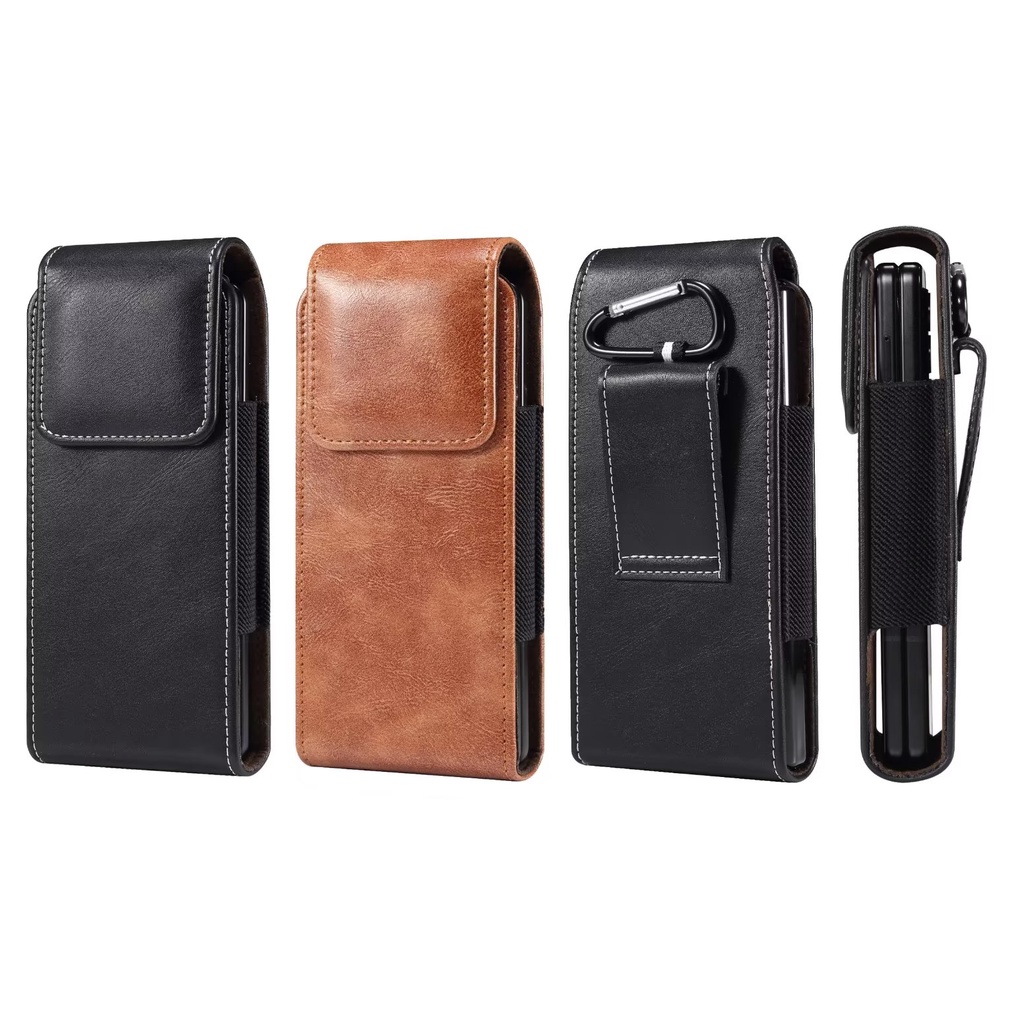 Leather Wallet Case For Samsung Galaxy Z Fold 5 4 3 5G Card Waist Pack ...