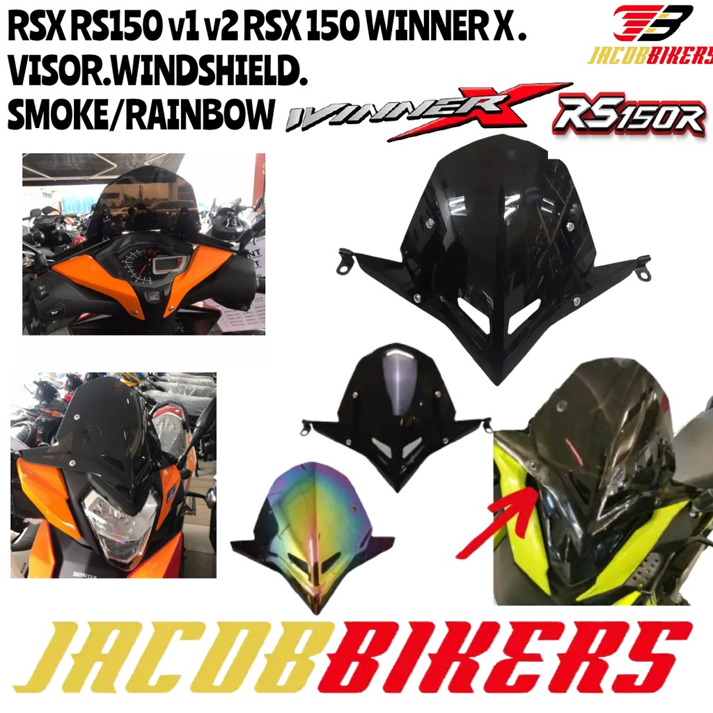 HONDA.RSX RS150 v1 v2 RSX 150 WINNER X .VISOR.WINDSHIELD.SMOKE/RAINBOW ...