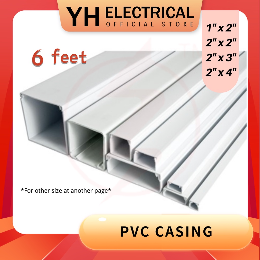 6 Feet Feema PVC Wiring Casing / Electrical Casing / PVC Trunking ...