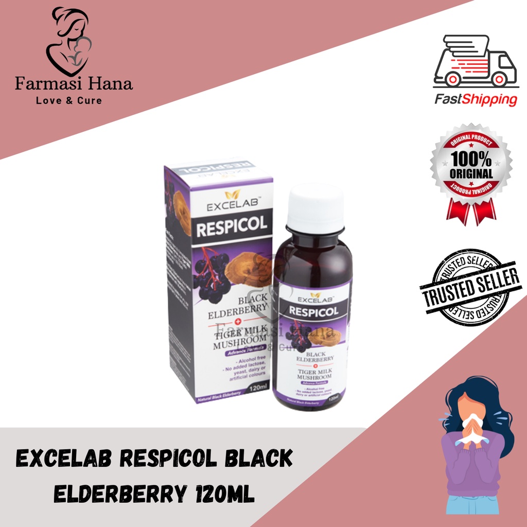 EXCELAB RESPICOL 120ML (ELDERBERRY + TIGER MILK MUSHROOM) | Shopee Malaysia