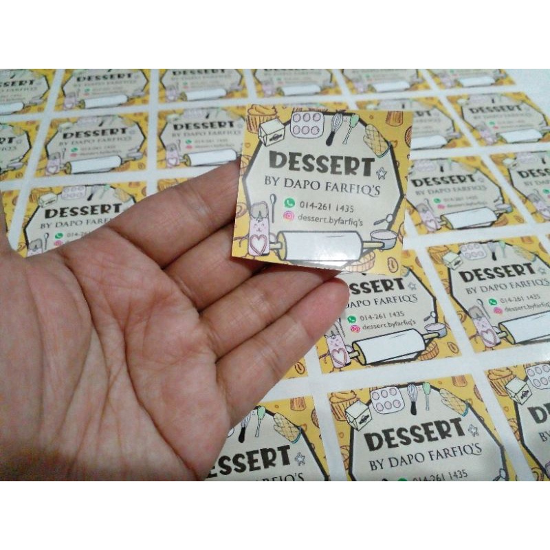 Stiker Label Produk Mirrorcoat Sticker Water Resistant 1 set 100pcs ...