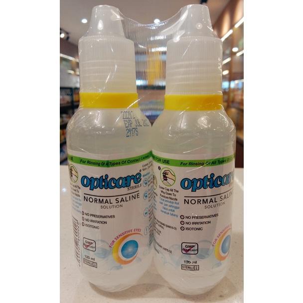OPTICARE NORMAL SALINE SOLUTION 2 BOTS X 120ML EXP 12/2028 | Shopee ...