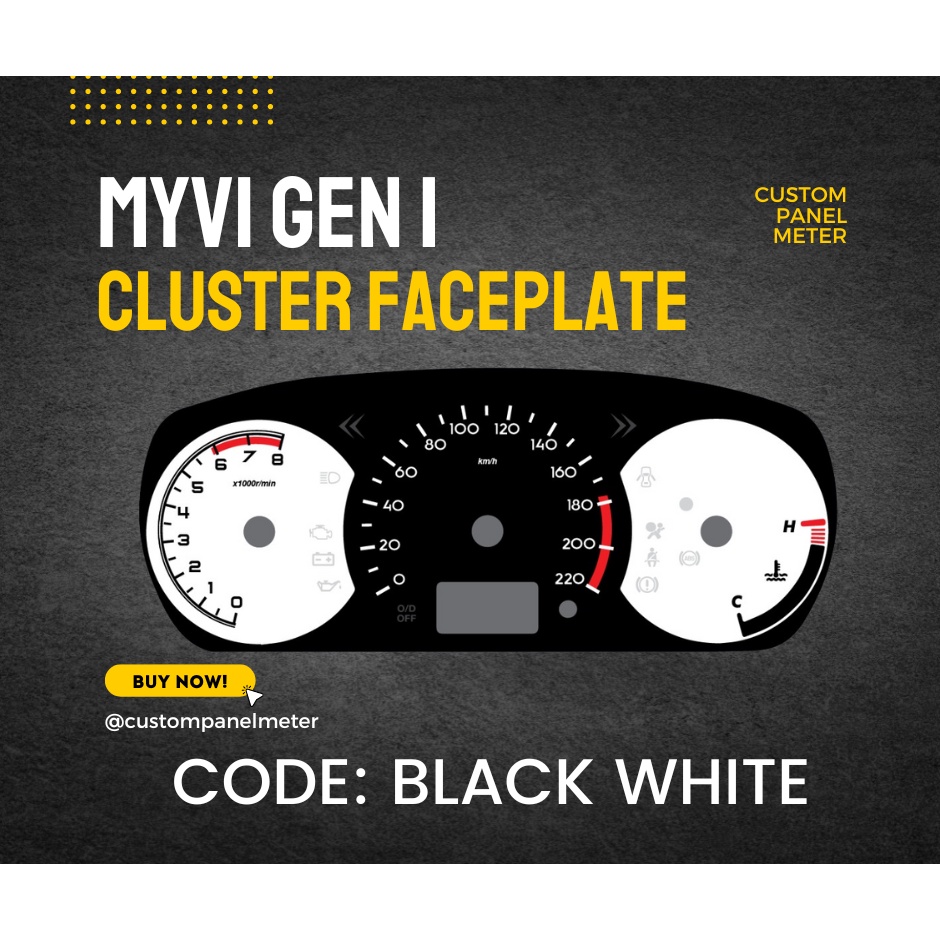 MYVI GEN-1 GEN1 First Generation (Panel 3 Muka Chrome) Panel Meter ...