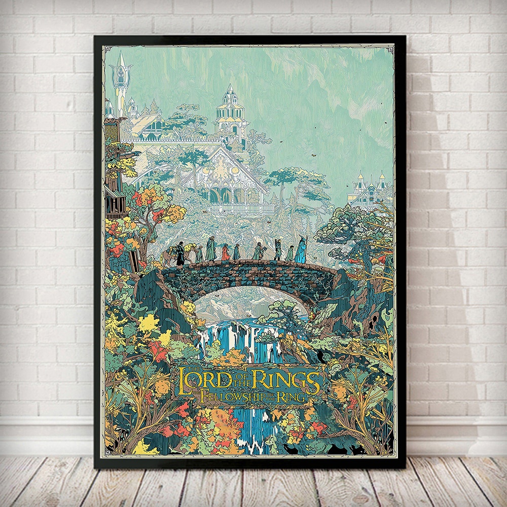Abstract Movie Posters LOTR Canvas Painting Poster and Print Middle ...