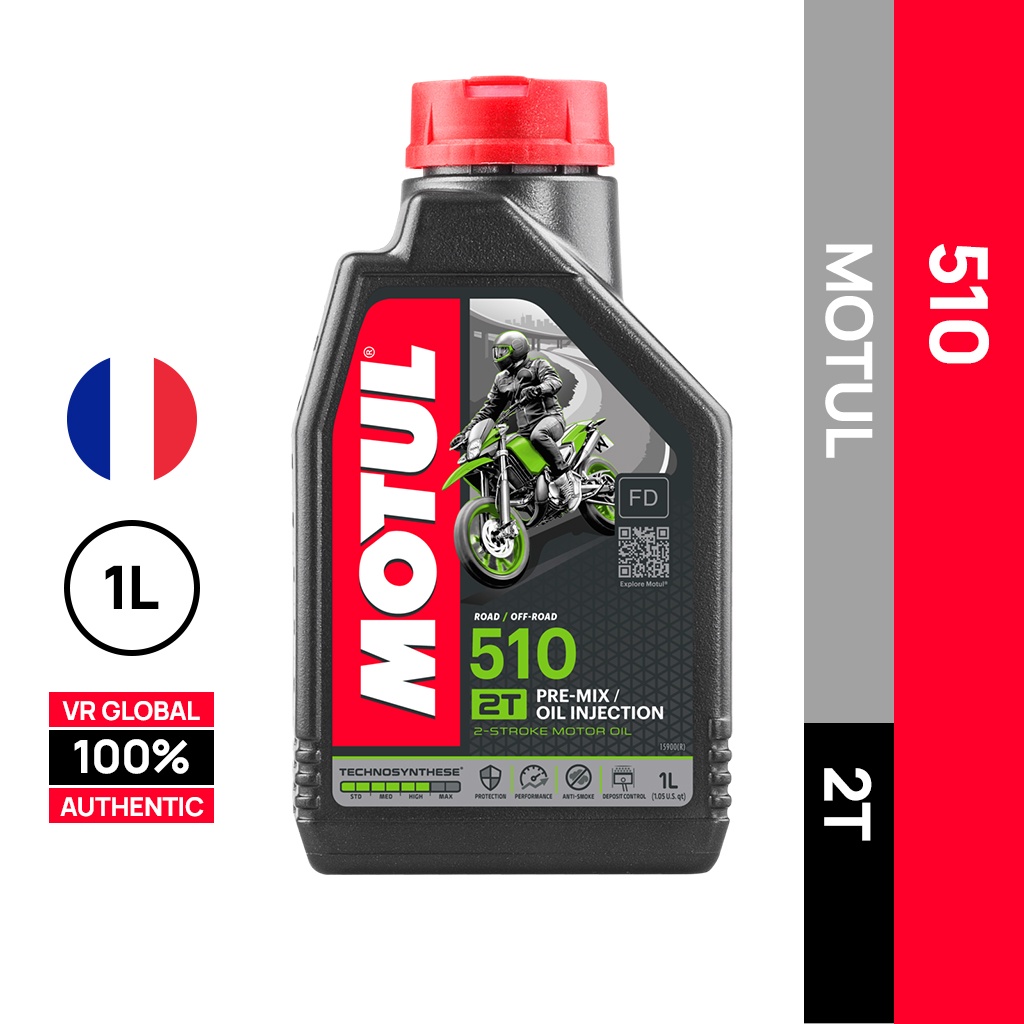 MOTUL 510 2T ENGINE OIL FRANCE 1L (2 STROKE MINYAK HITAM MOTOR ...