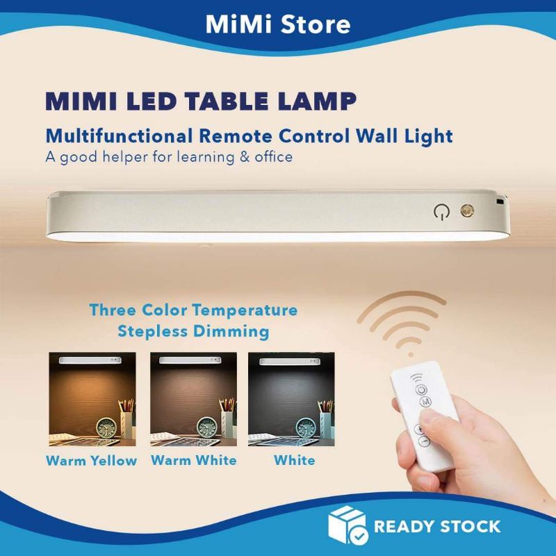LED Desk Lamp Magnetic Table Lamp USB Rechargeable Dimming Table Light ...