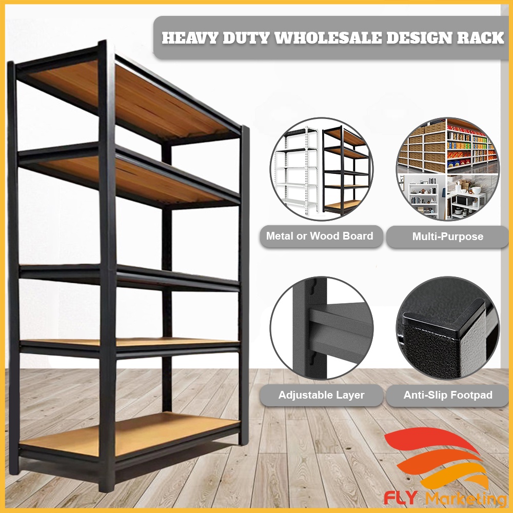 💖Adjustable💖4/5 Tier Metal Boltless Rack Home kitchen Store Storage ...