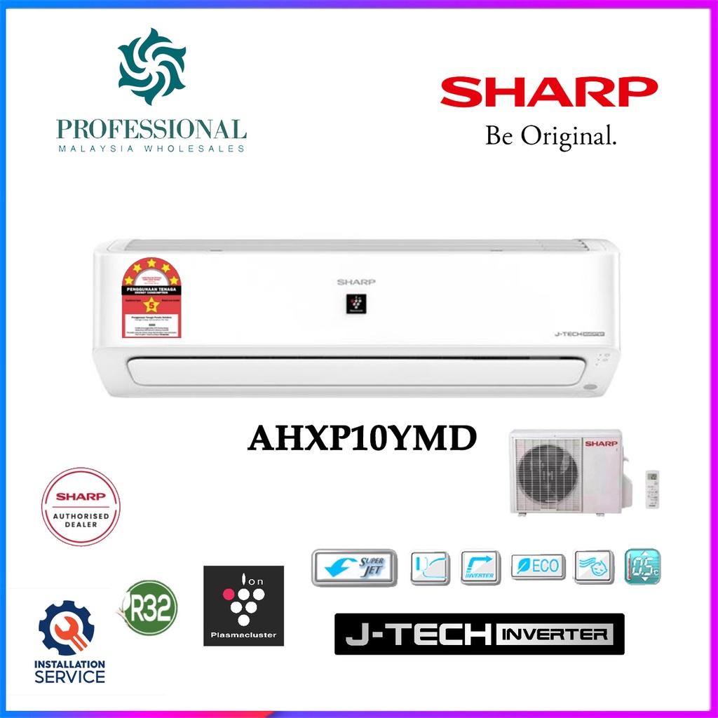SHARP J- Tech Inverter Plasmacluster Air Conditioner (1HP/1.5HP/2HP/2 ...