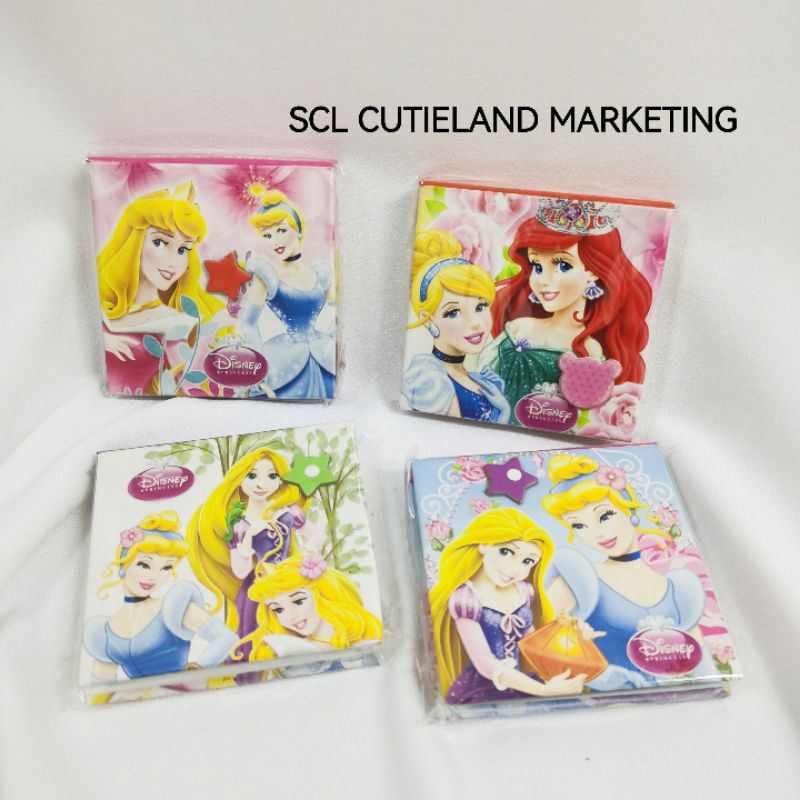 Disney Princess Mini Notepad Mermaid Cinderella Rapunzel | Shopee Malaysia