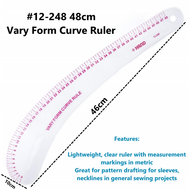 Fashion Design Plastic Sleeve Curve Ruler Flexible Comma Ruler Sleeve ...