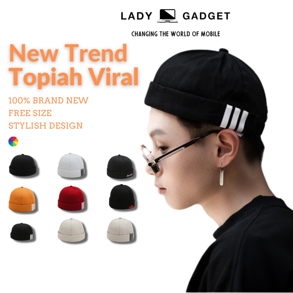 Korean Style MikiHat Topi Kopiah Viral Topiah Trend Baru Songkok Roll ...