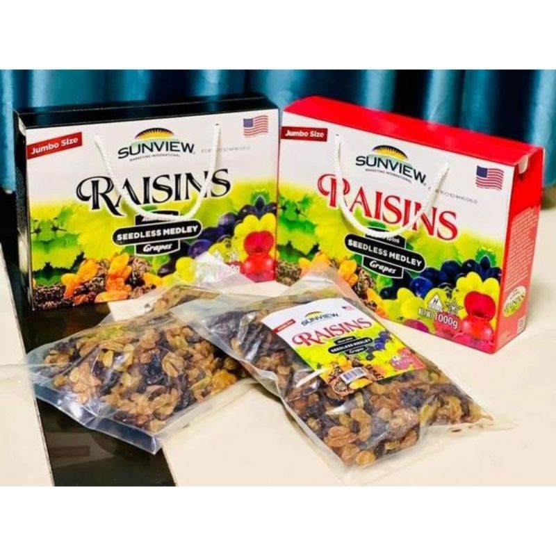 (Beautiful Gift CNY) Sunview Raisins Raisins Usa Box 1kg | Shopee Malaysia