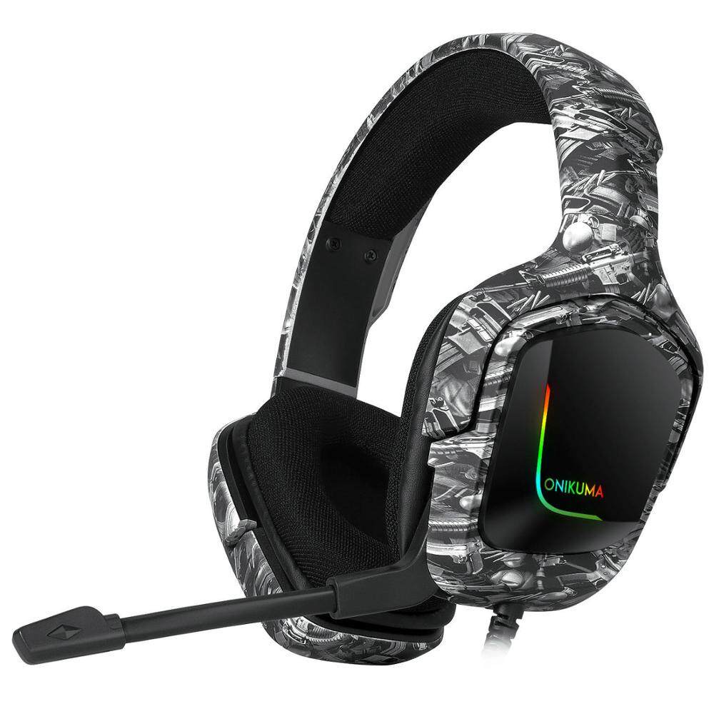 ONIKUMA K20 Gaming Headset Professional RGB Gaming headphones Oval-Ear ...