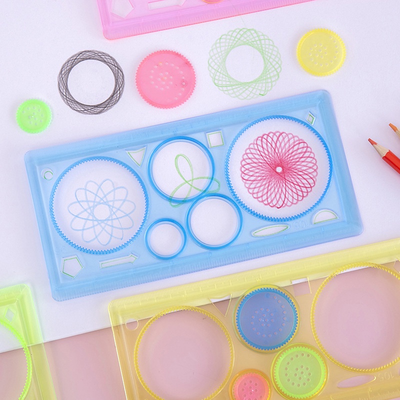Children Spirograph Pattern Rulers Drawing Toys Cartoon Rabbit & Art ...