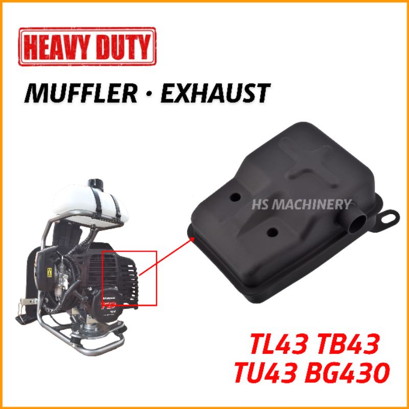 Heavy Duty Mistsubishi TL43 TU43 TB43 BG430 Brush Cutter Grass Cutter Muffler Exhaust Ekzos Ezos ...