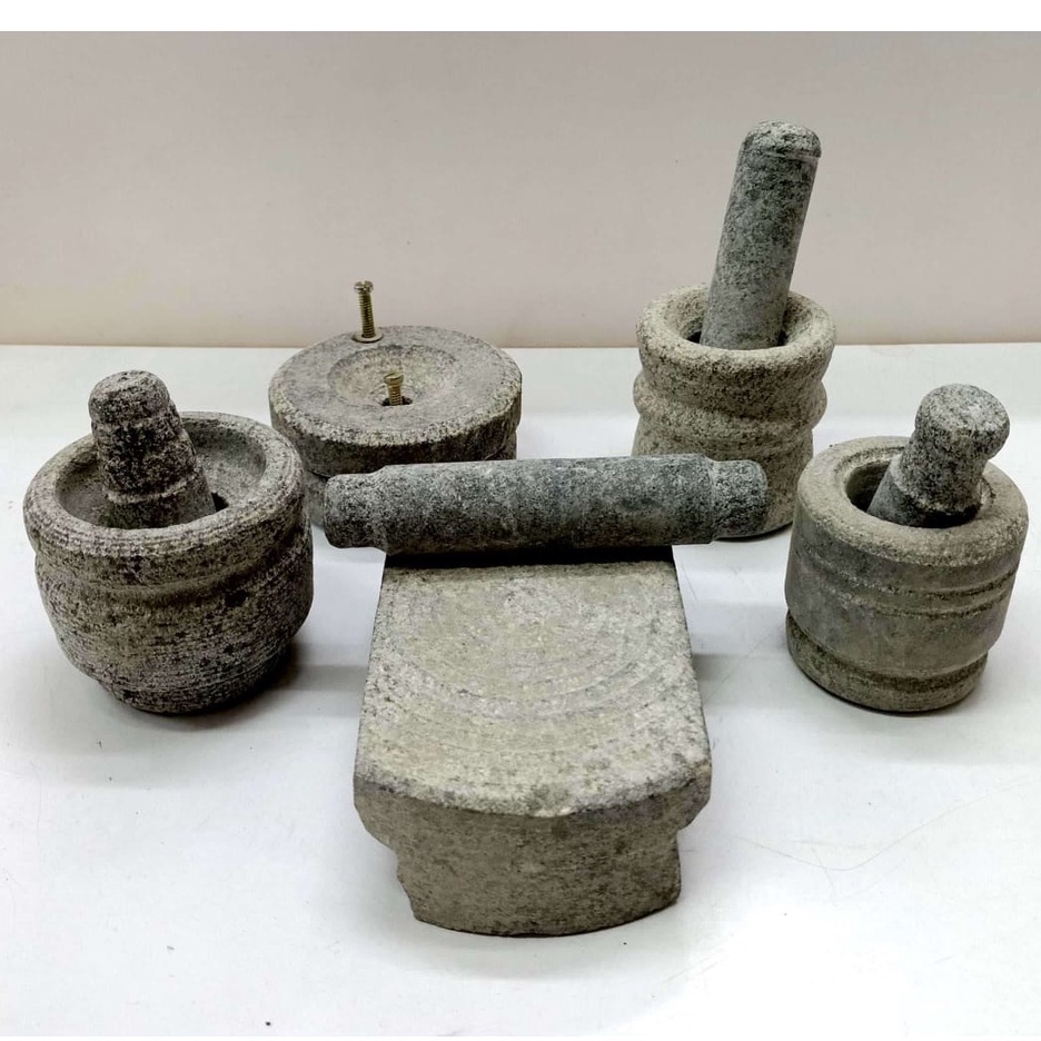 MINIATURE STONE SET 5 IN 1 (Ammikal, Attukal, Idikal, Ulakkai, and ...
