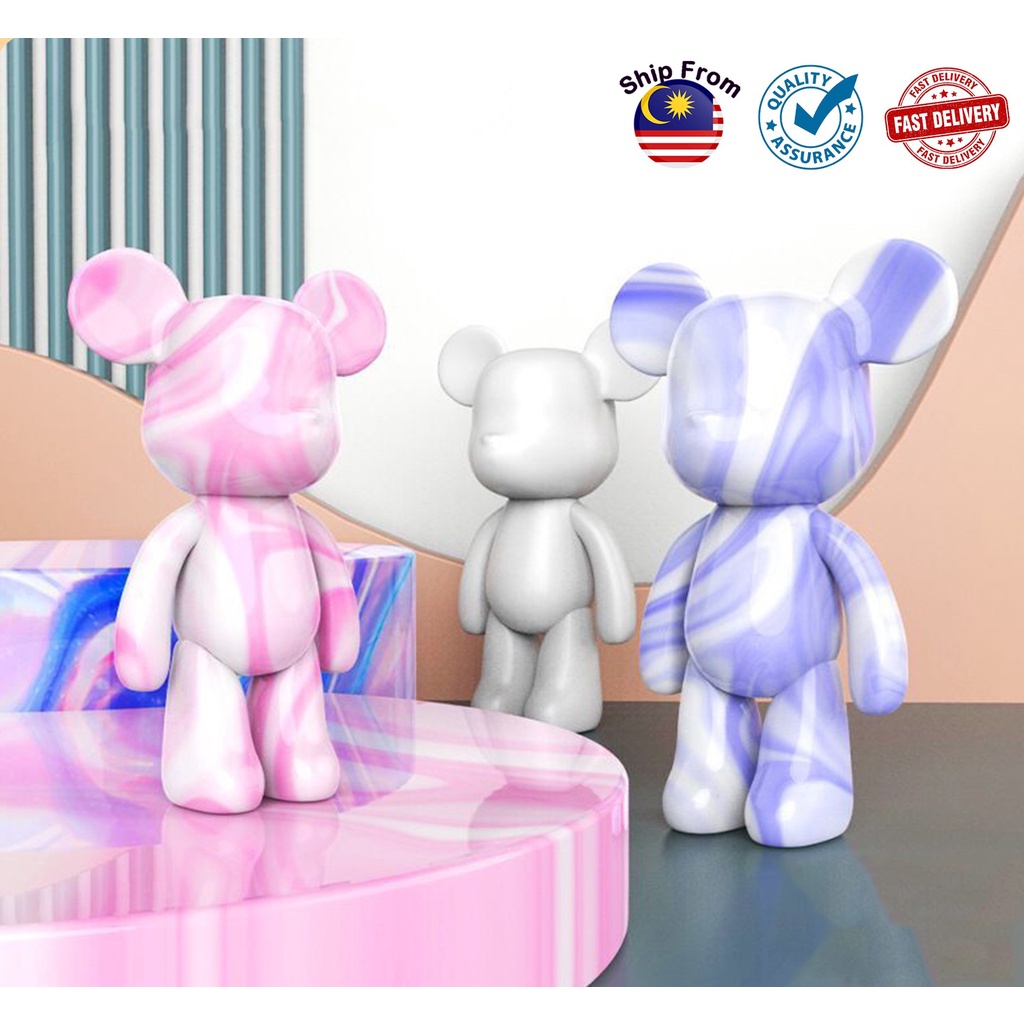 Big White Bear DIY Fluid Bearbrick Handmade Violent Bear Personality Model Ornaments Fluid ...