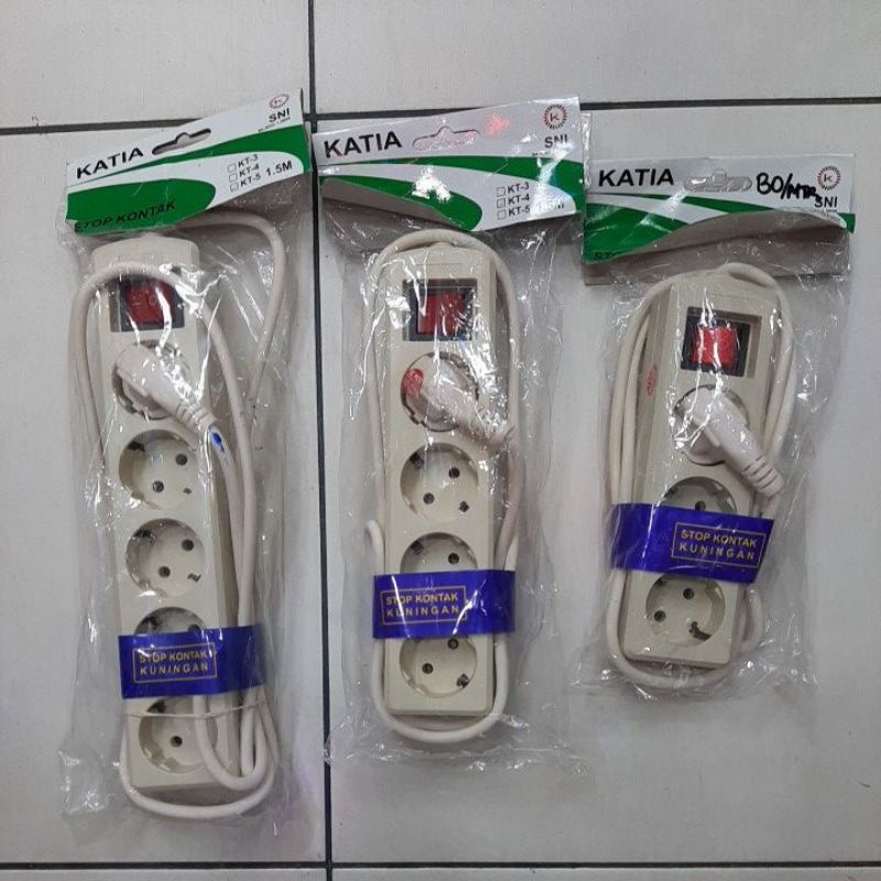 Katia Cable Ground Socket 1.5m 3 Holes / 4 Holes / 5 Holes / SNI Copper ...