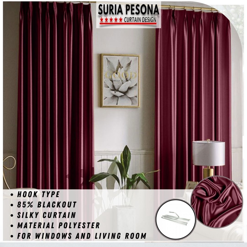 G7-Ready Made Curtain!!! Siap Jahit Langsir ,Langsir RAYA Kain Tebal ...