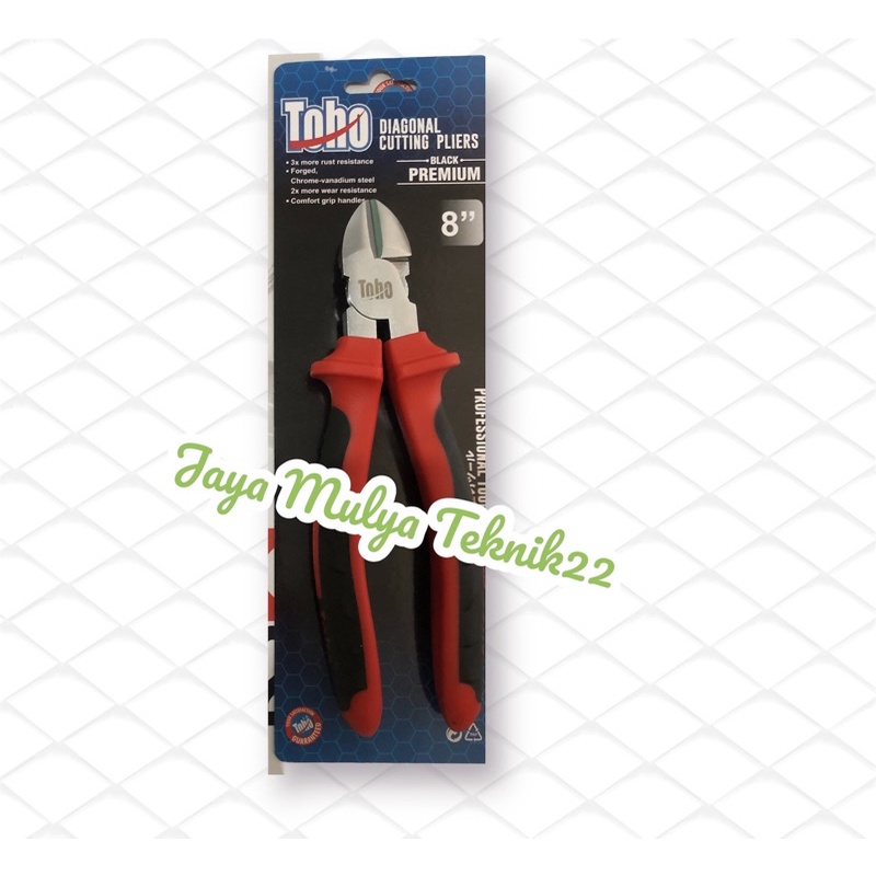 Toho 8 inch black premium cutting pliers / Insulator handle cutting ...