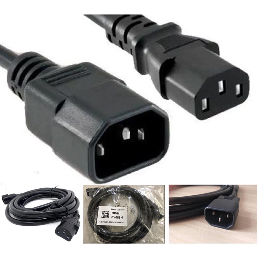 Original New Dell C13 C14 Power Male to Female Extension Cord Cable 4m ...