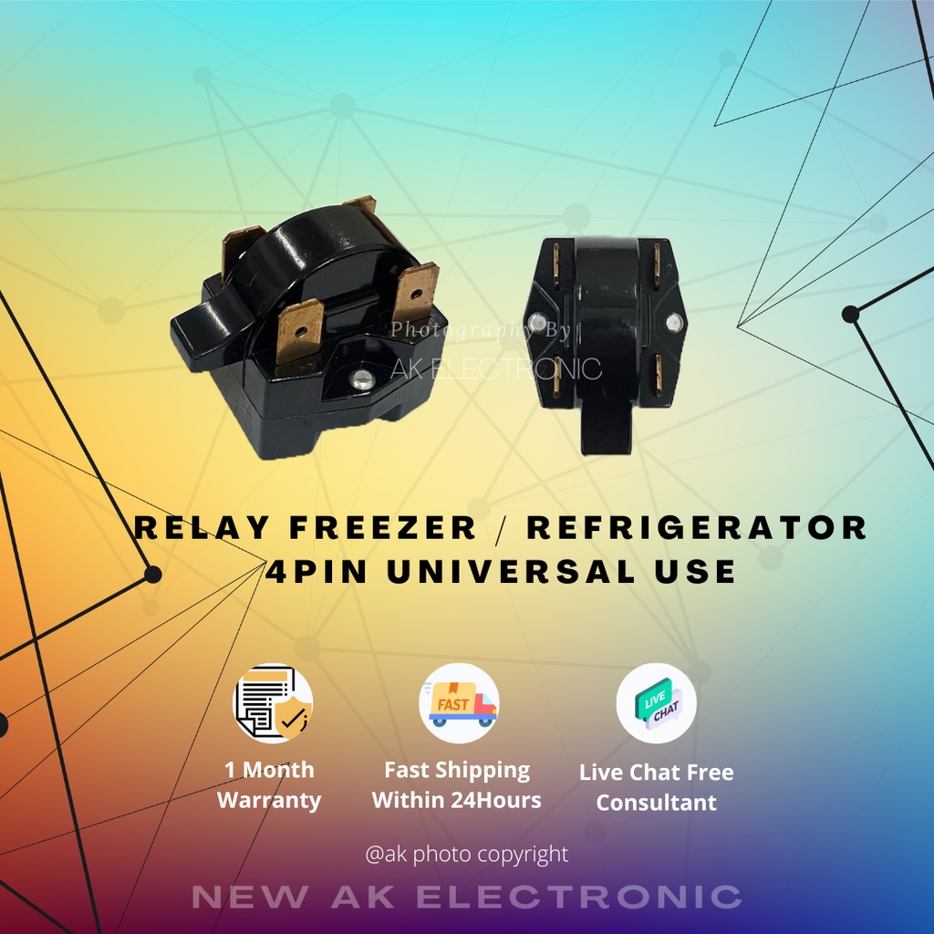 [ OFFER ] 4PIN RELAY UNIVERSAL REFRIGERATOR / FREEZER RELAY | Shopee ...