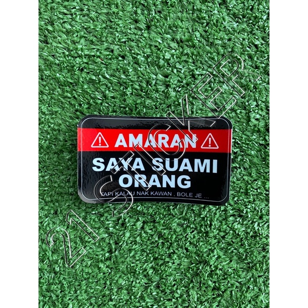 STICKER FANCY AMARAN / WARNING BIASA/CHROME ( READY STOCK ) | Shopee ...