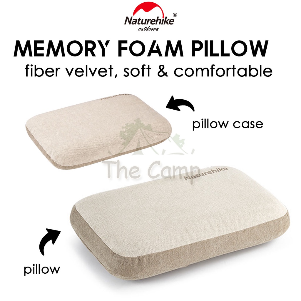 Naturehike Memory Foam Inflatable Sponge Pillow 3D Case Cover Camping ...