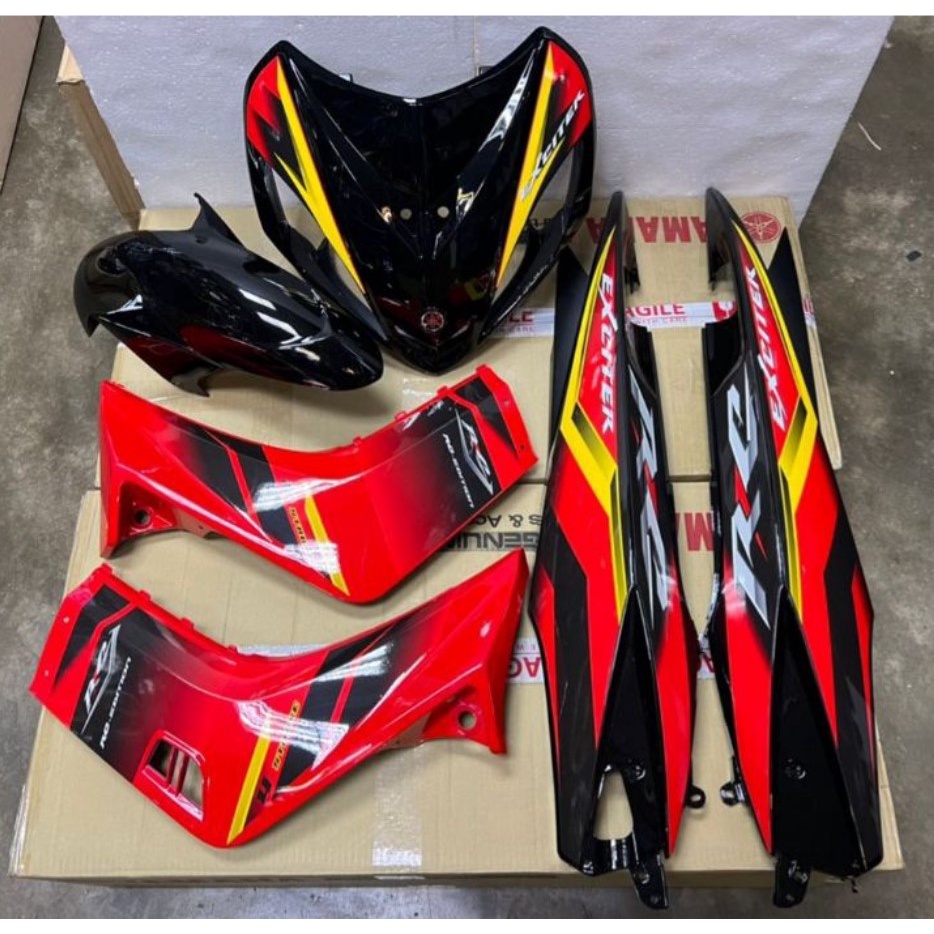 Yamaha Lc 135 V1 Lc135 Cover Set Black Red Rc Vietnam Exciter Black ...