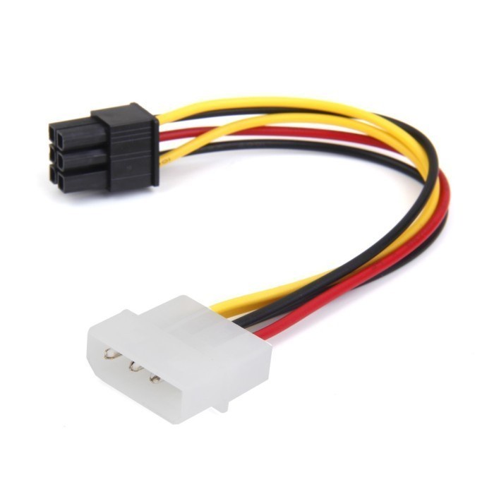 Molex male splitter to 6 pin male vga 4 pin Power Supply cable | Shopee ...