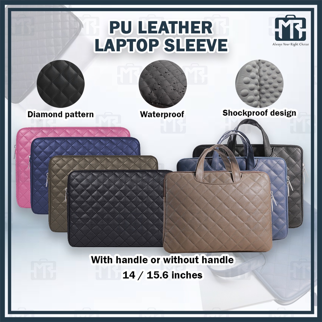 (14/15.6 Inci) MR KULIT PU Corak Berlian Sarung Laptop Kalis Air PU ...