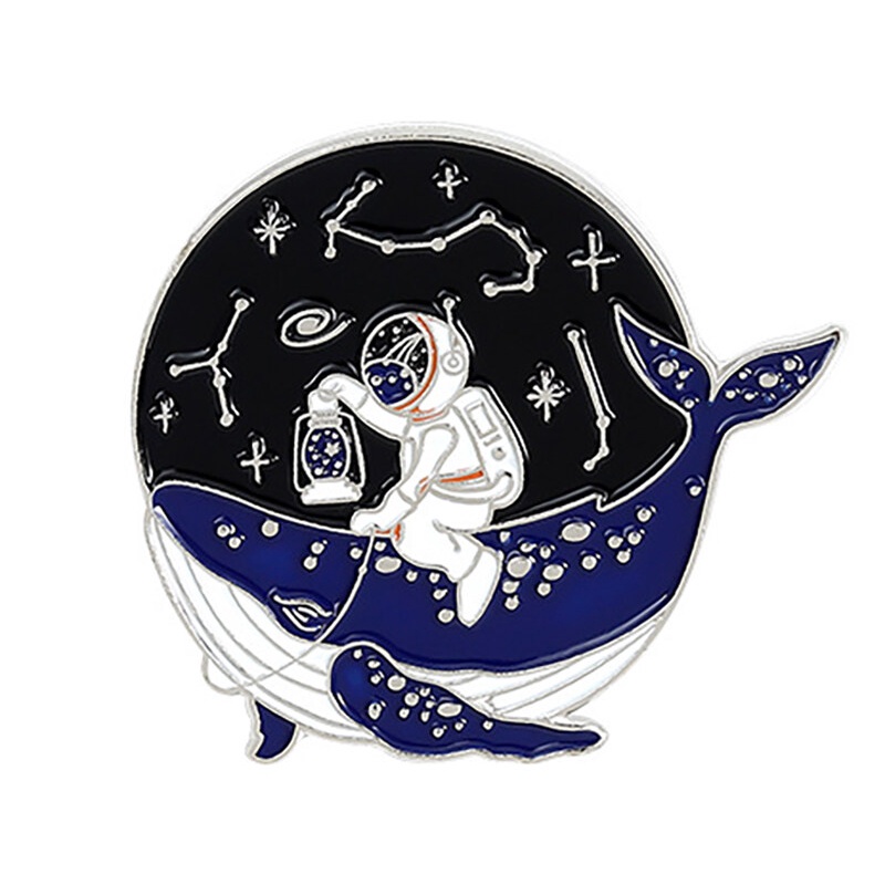 Creative Astronaut Series Lapel Brooch Cute Cartoon Spaceman Enamel Pin