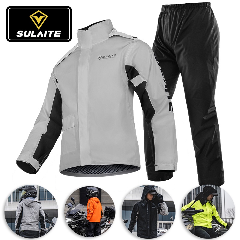 SULAITE Raincoat Split Men Women Motorcycle Riding Anti-storm ...