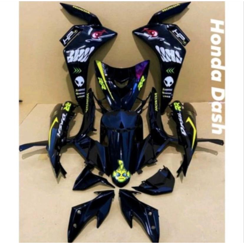 STICKER HONDA DASH V2, V3, V4 SHARK EDITION (STICKER SAHAJA) | Shopee ...
