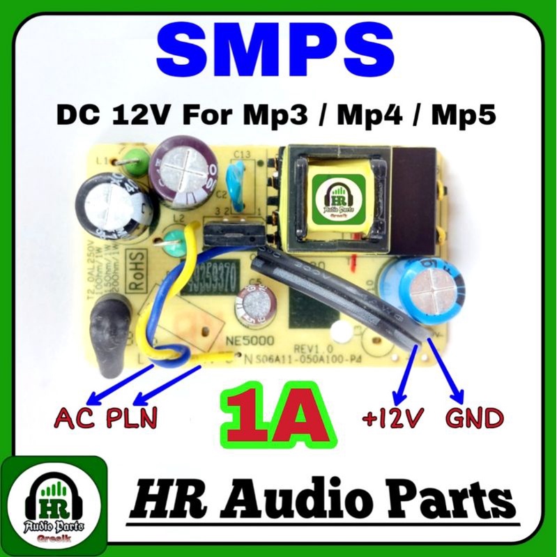 Smps DC 12V 1A for Mp3 Bluetooth Mp4 / Mp5 PreAmp Buffer Tone Control ...