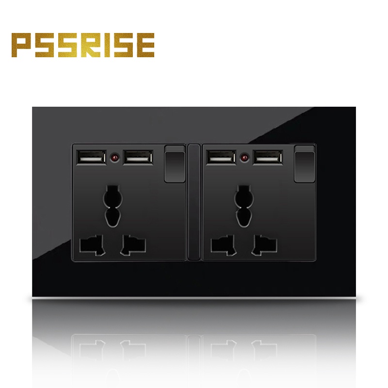 PSSRISE Black Wall Switch Socket 13A/15A/Autogate/Light Controller ...