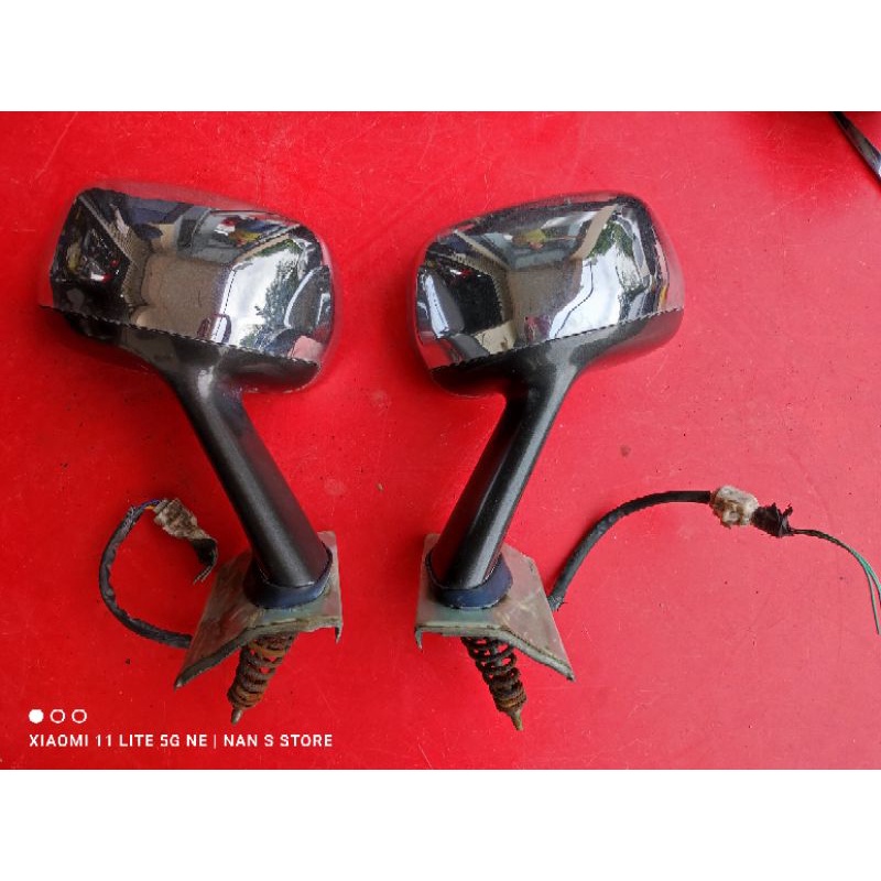 JDM fender mirror old skool jepun 3 wire lengkap tapak | Shopee Malaysia