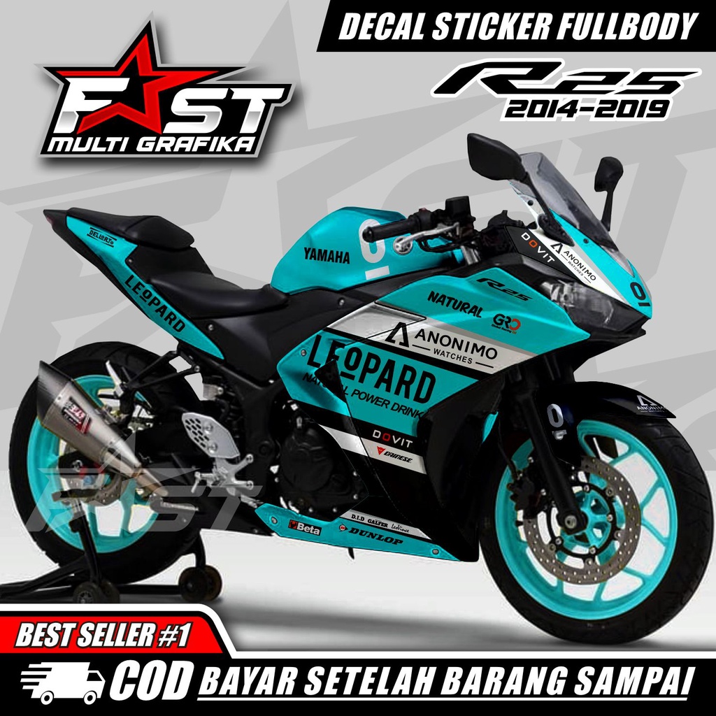 "R25 Leopard Sticker striping decal Yamaha R25 Sticker decal R25 ...