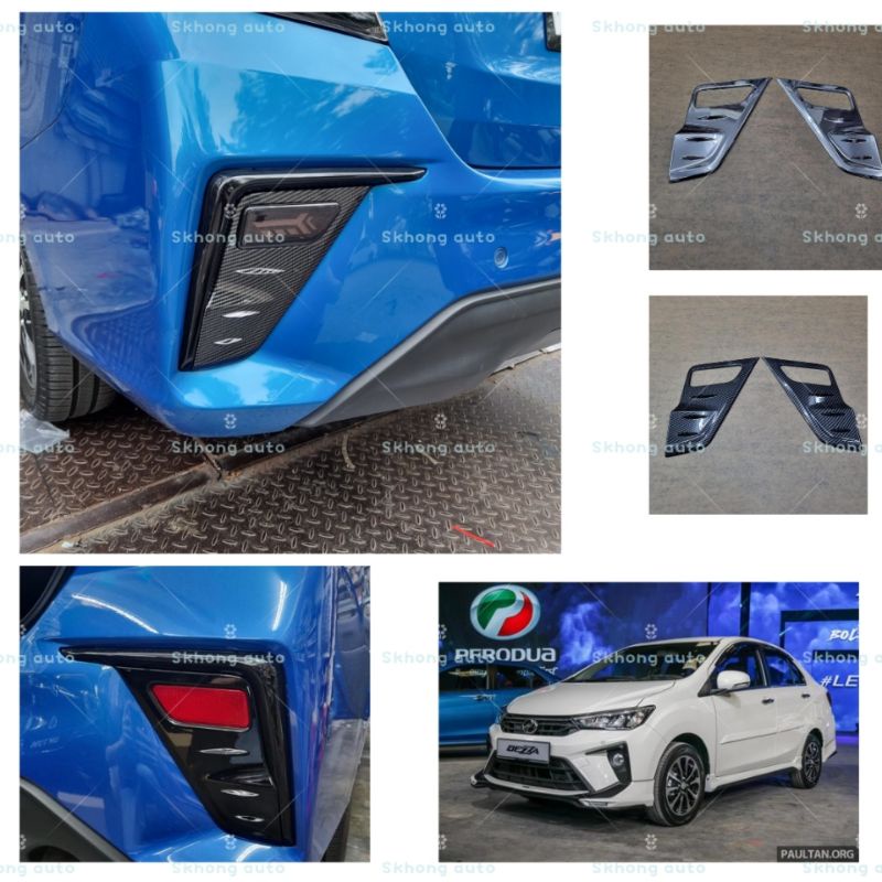 Perodua bezza 2020-2024 rear bumper fog lamp frame cover garnish rear ...