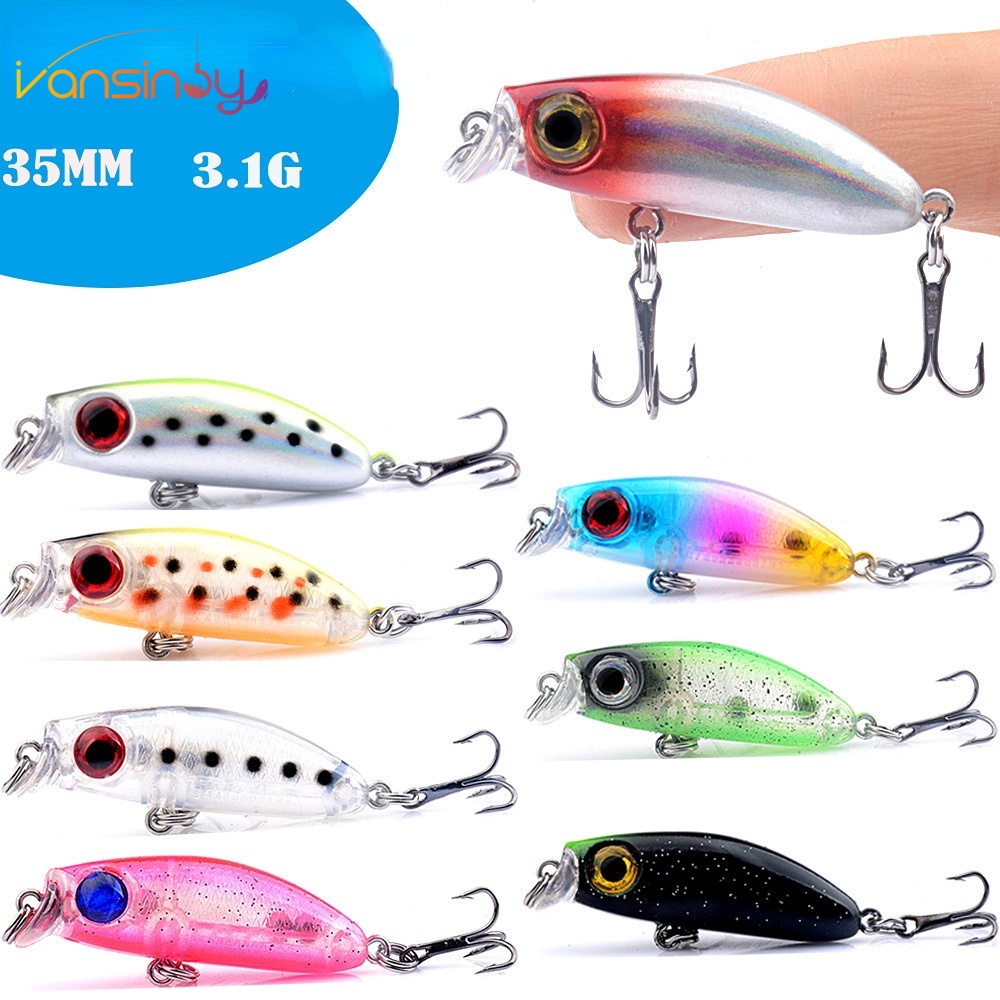 3.1g/3.5cm Fishing Mini Minnow Sinking Lures and Hard Swimbaits Full Water Layer Killer | Shopee ...
