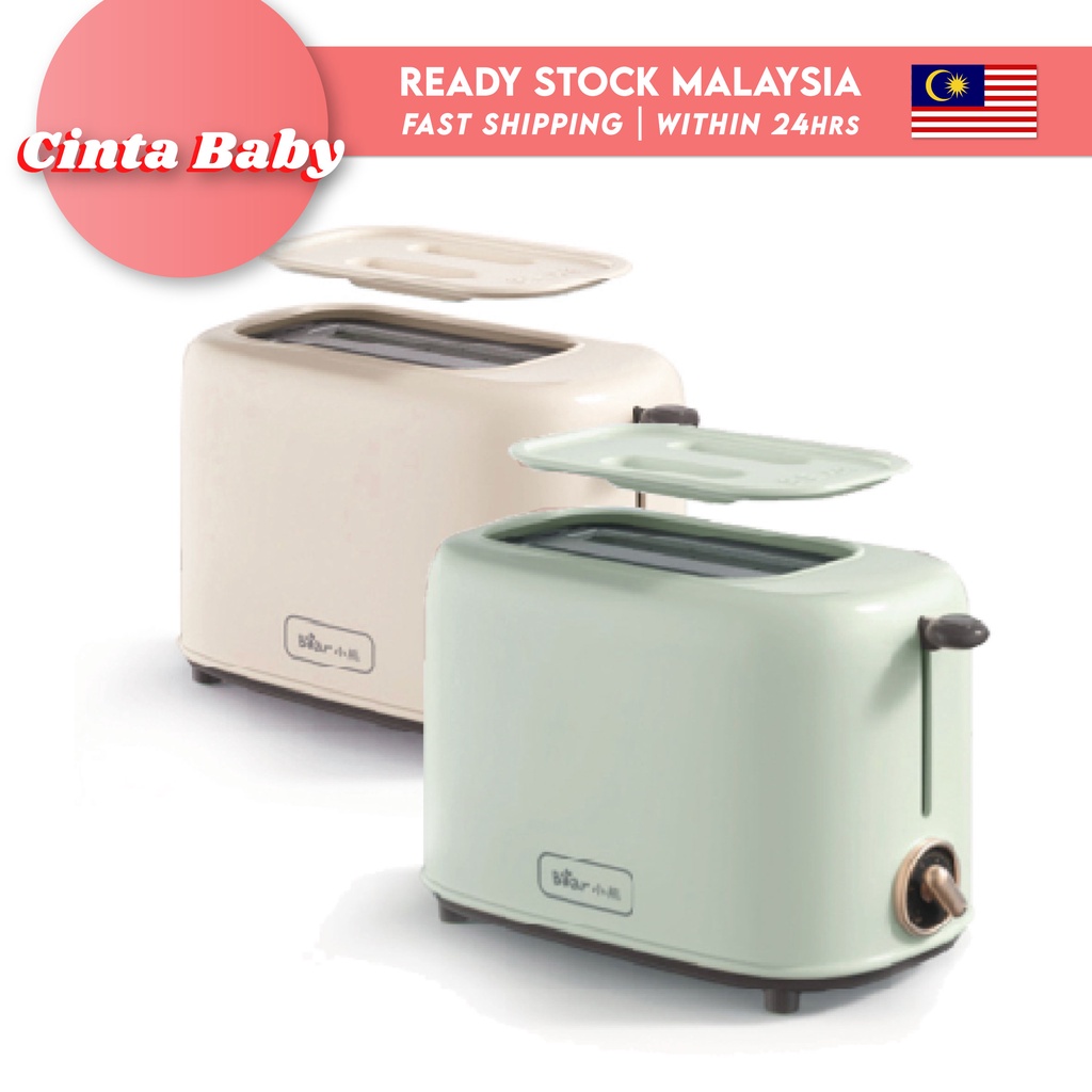 Bear 2 Slices Bread Waffle Toaster with Dust Cover Anti-Dust Retro ...