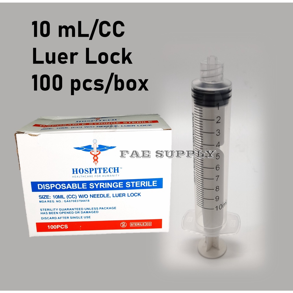 Syringe Picagari Luer Lock Luer Slip MDA 1/3/5/10/20/50 mL CC box packing bulk | Shopee Malaysia