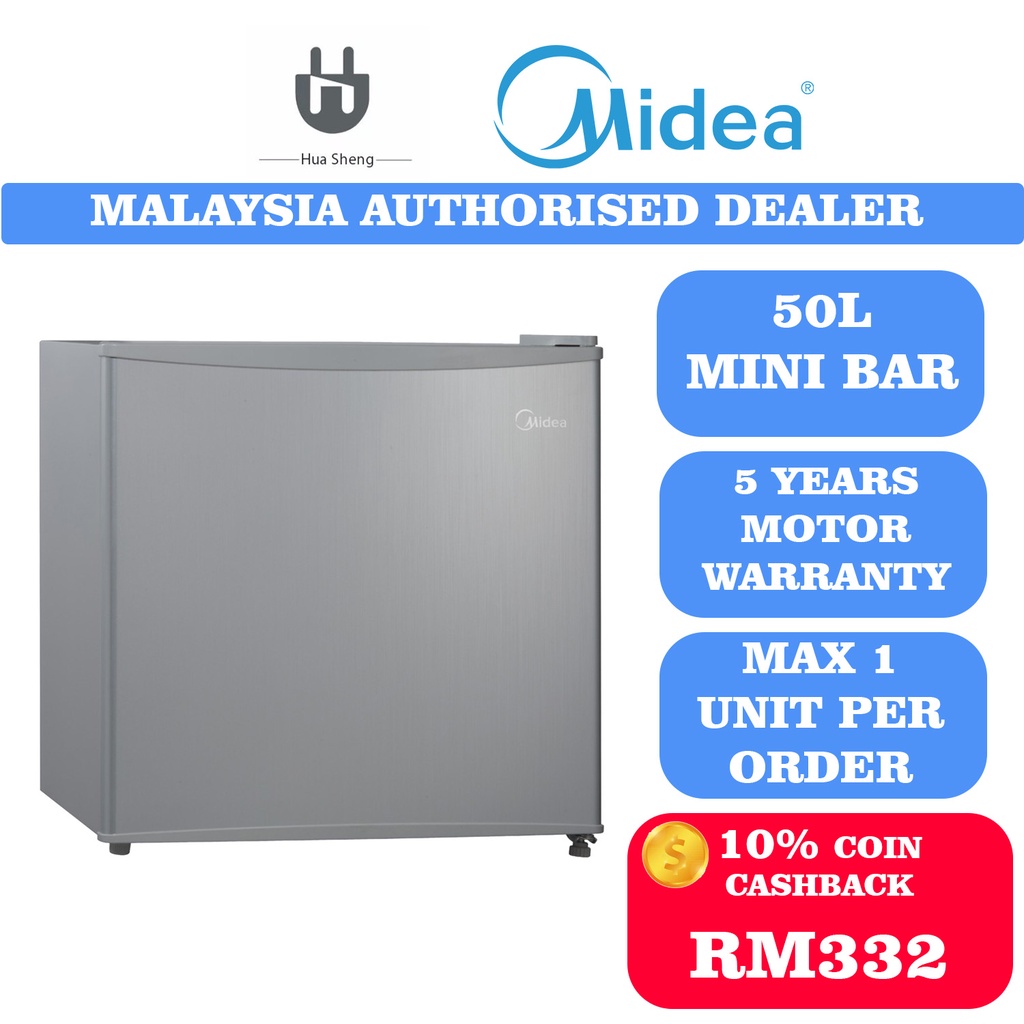 Midea Mini Bar Refrigerator (50L) MS-50V / MDRD86FGG | Shopee Malaysia