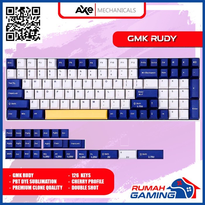 Keycap - KEYCAPS - CHERRY - GMK RUDY - PBT - DYE SUB | Shopee Malaysia