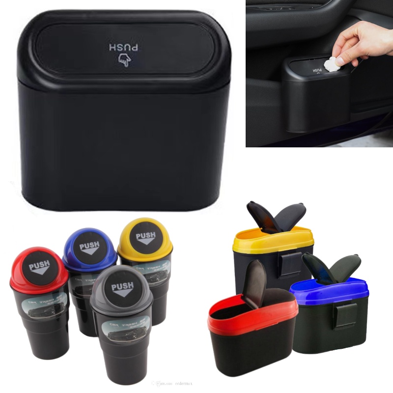 Car Mini Trash Dust bin Box Case Holder Bin Hook Home Office Small ...