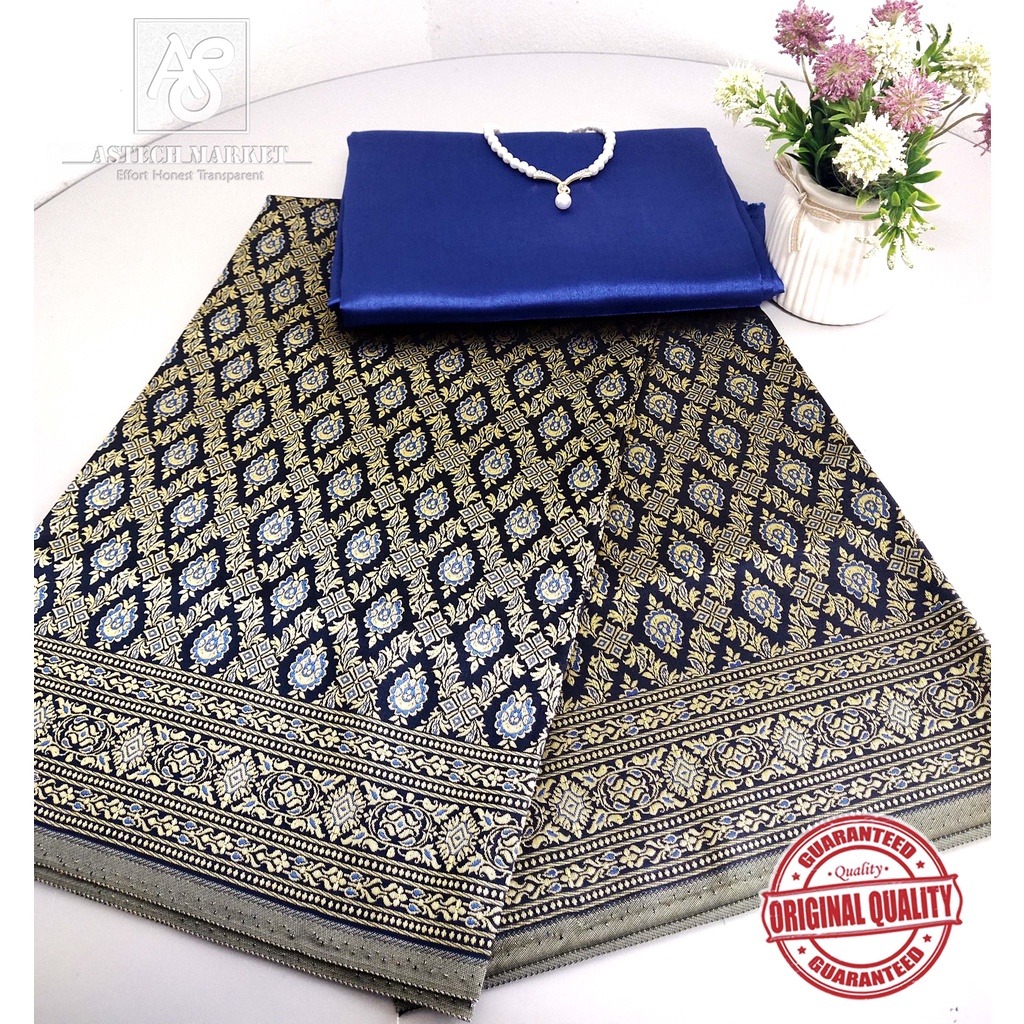 (Design Klasik) Original Quality Thai Silk Set / Kain Tenunan / Songket ...