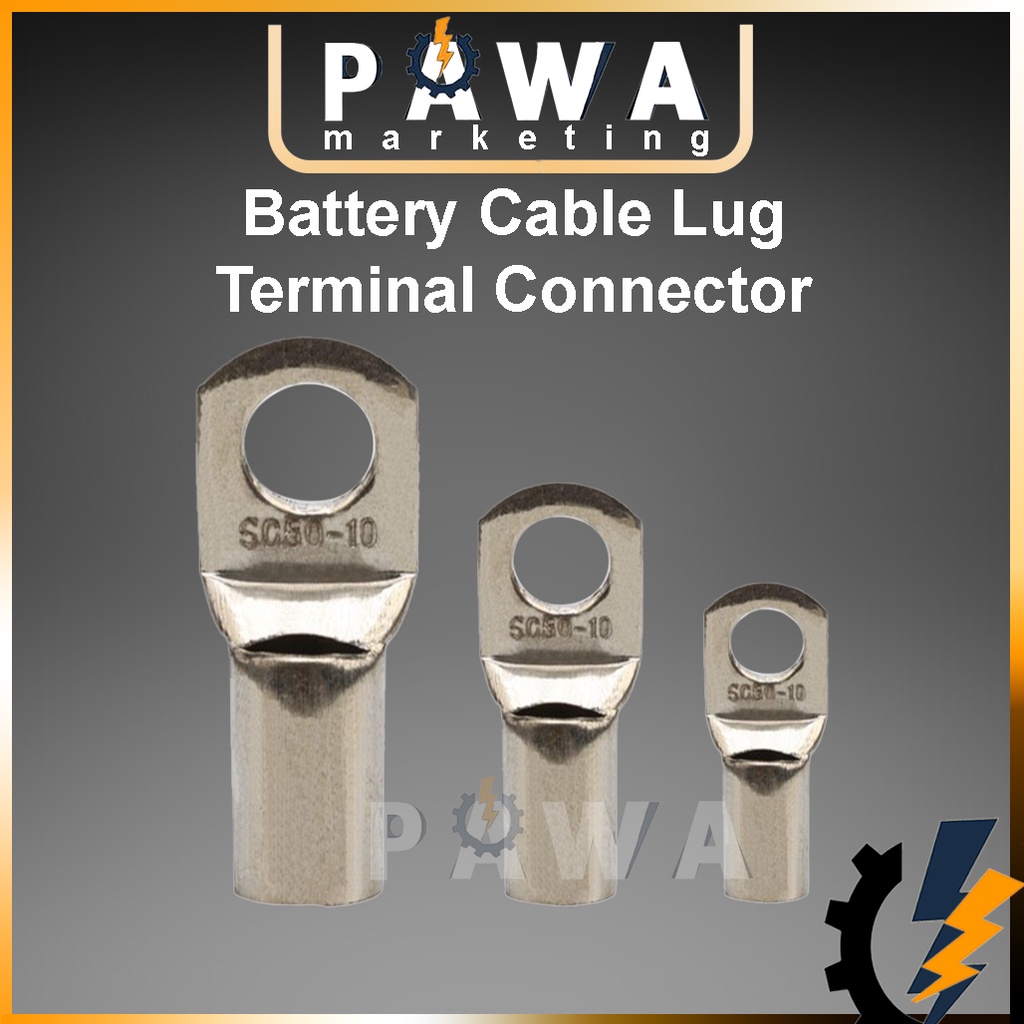 Pawa Tinned Copper Cable Lug Wire Connector Battery Terminal 60A/80A ...