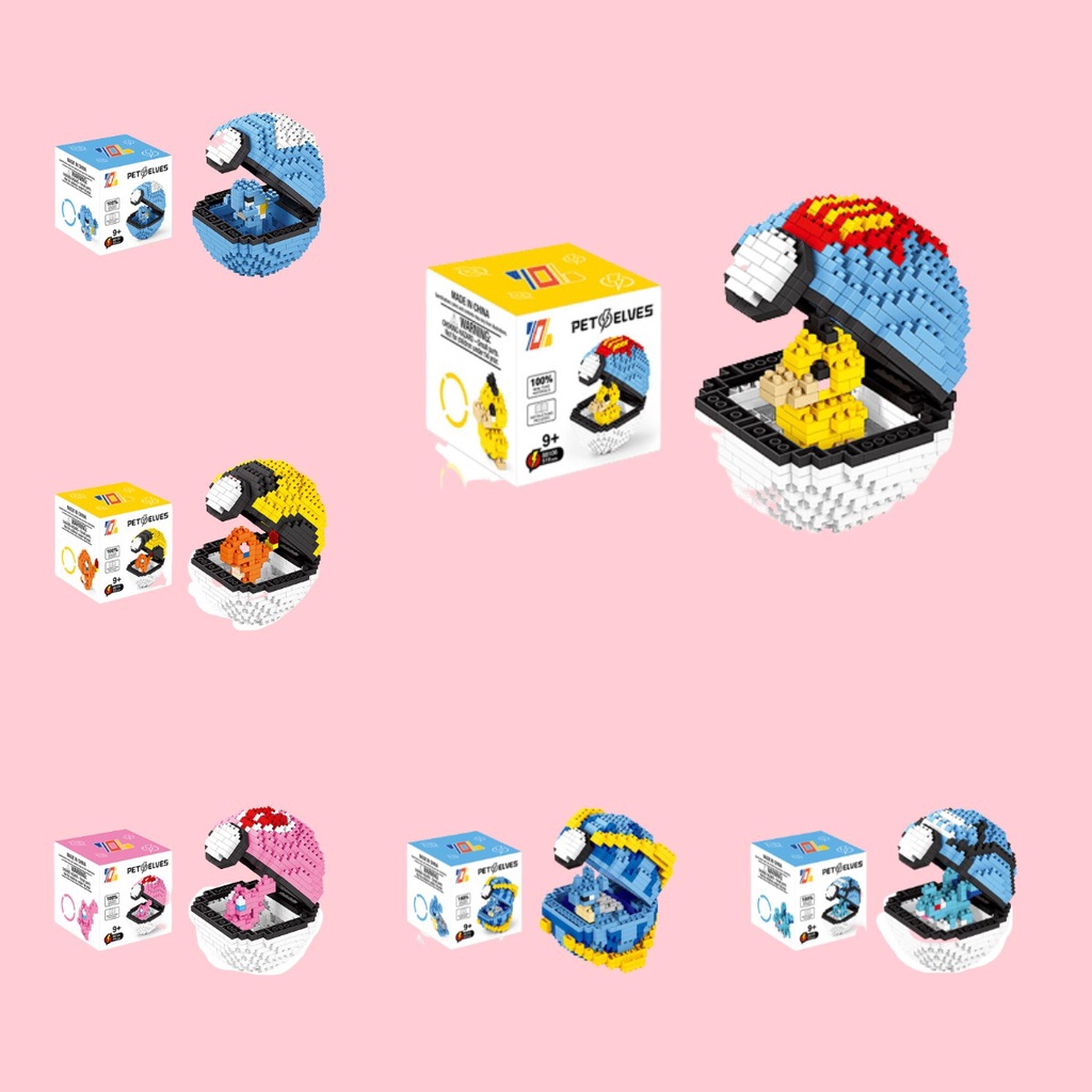 Micro Pokémon 500-piece Building Bricks – Kids Gift Toy Block Set ...