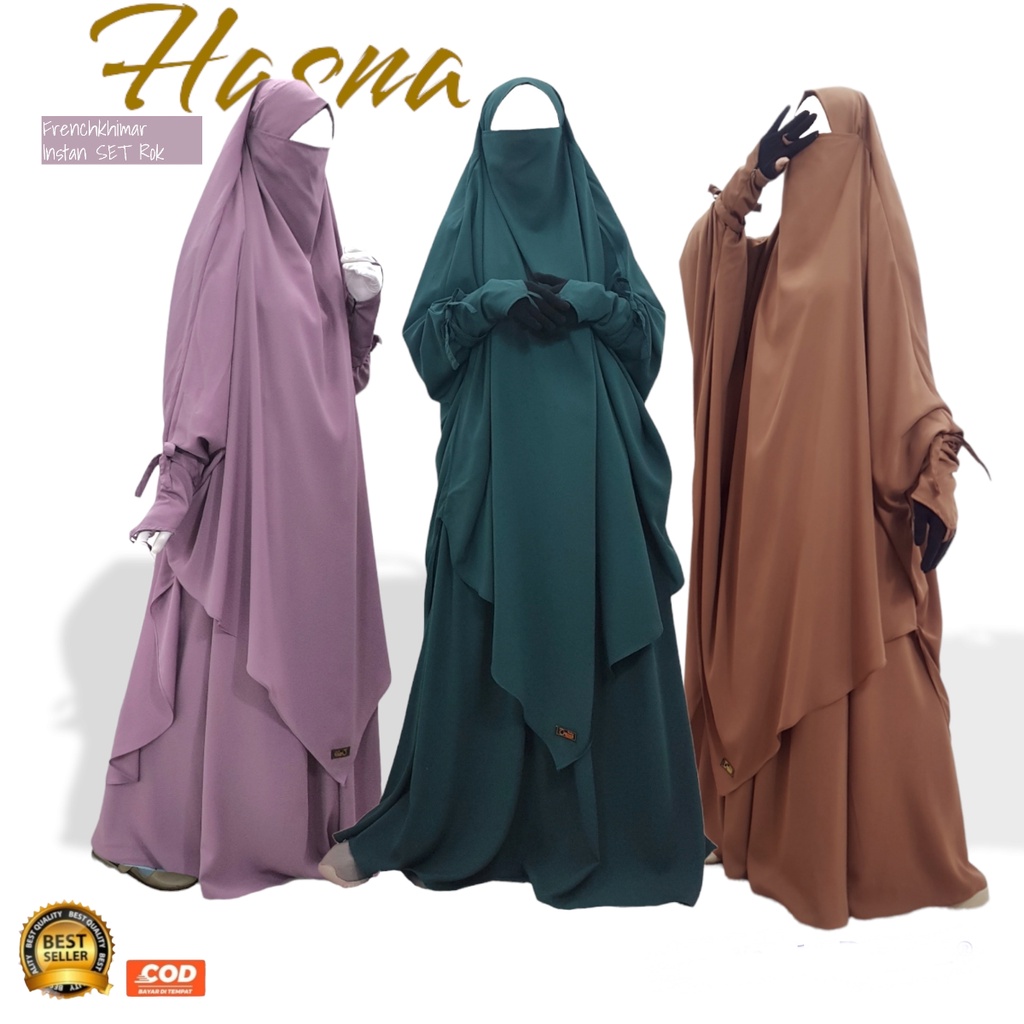 Instant French Khimar Set Premium Material | Shopee Malaysia