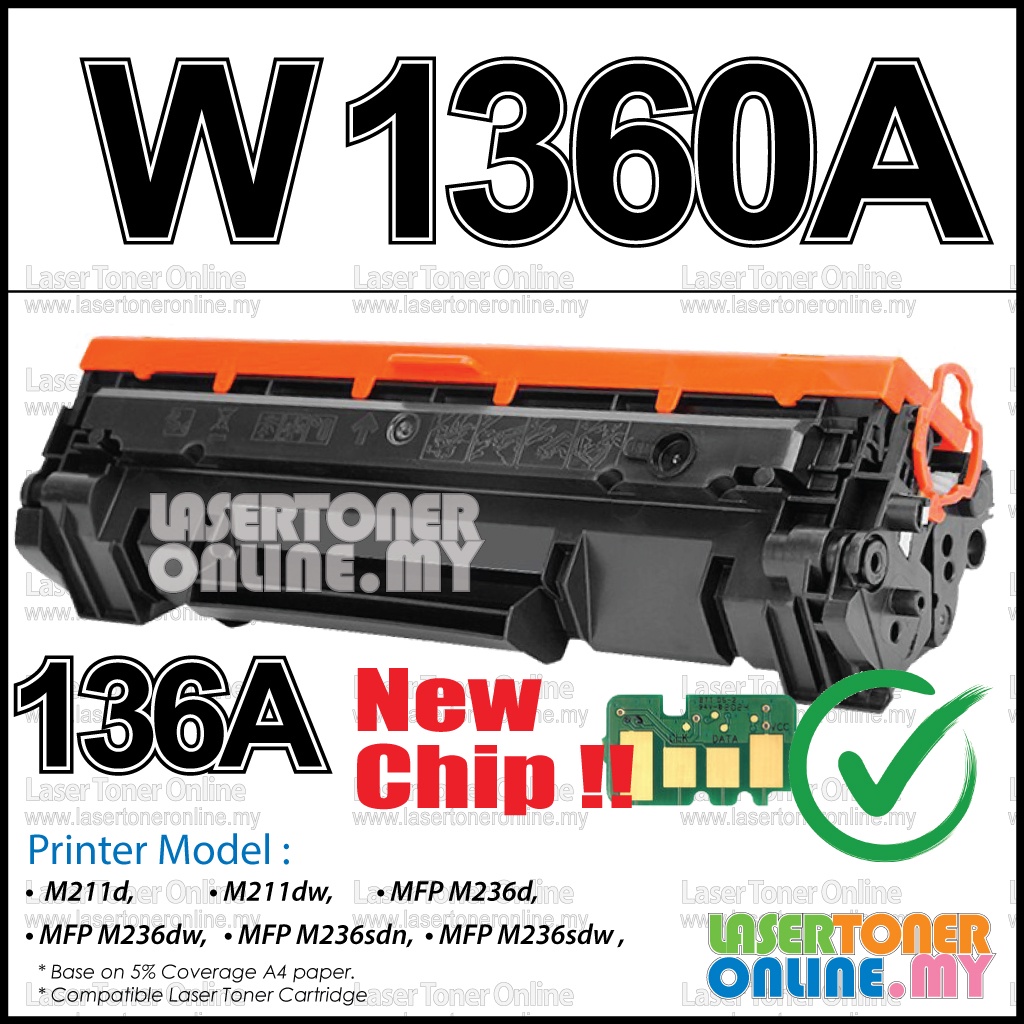 W1360A Compatible to H* W1360A H*136A H* 136A for H* LaserJet M211d ...
